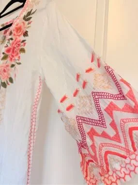 Johnny Was | Dresses | Johnny Was Workshop Rare 0 Ramie White Maxi ...